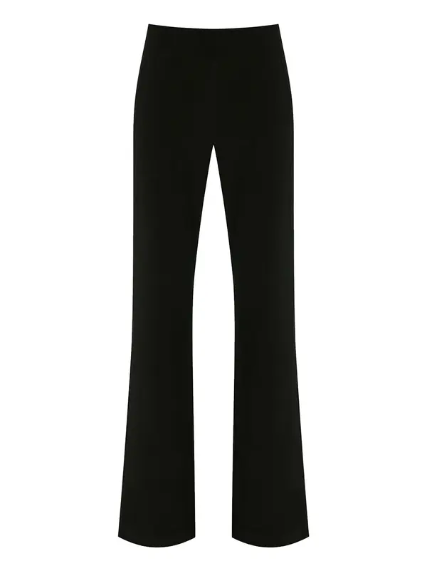 LYGIA & NANNY Plush Straight-leg Trousers - Black