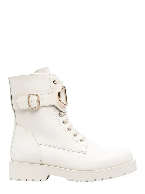 TWINSET Ankle-length Leather Boots - White