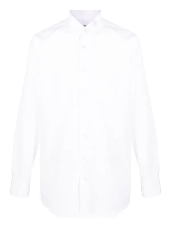 LARDINI Button-up Cotton Shirt - White