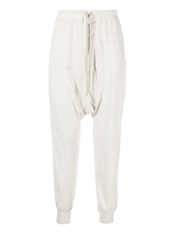 Rick Owens Drop-crotch Drawstring Track Pants - Grey