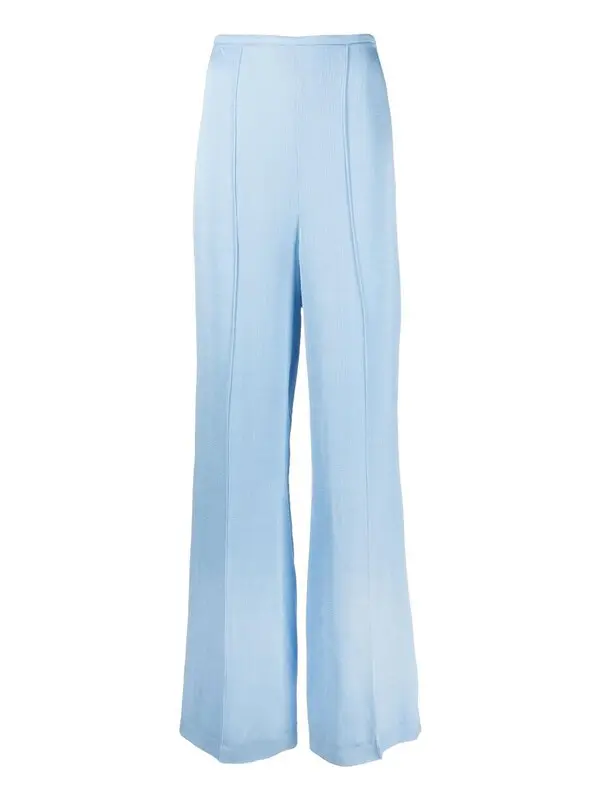 RÓHE Pressed-crease Wide-leg Trousers - Blue