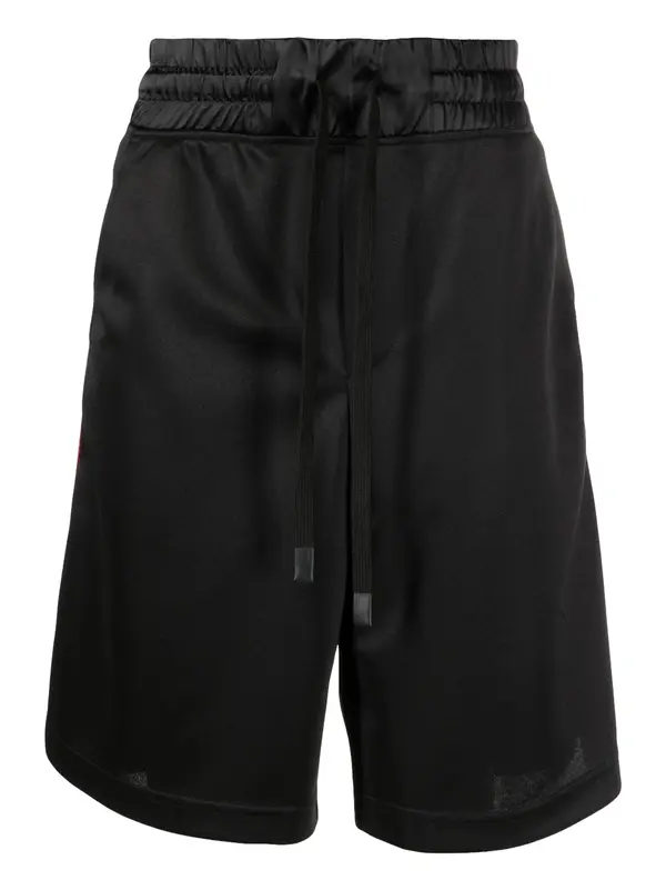 Versace Debossed Logo Shorts - Black