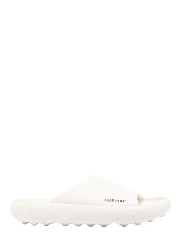 AMBUSH Logo-print Slides - White