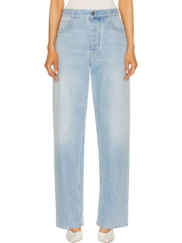 Bottega Veneta Wide Leg Jeans - Light Bleach