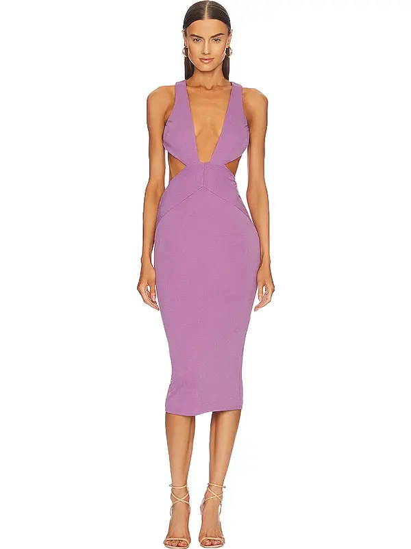MICHAEL COSTELLO X Dana Midi Dress - Lavender