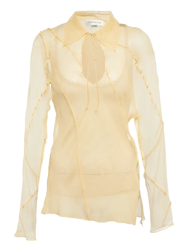 Victoria Beckham Crêpe De Chine Blouse - Beige