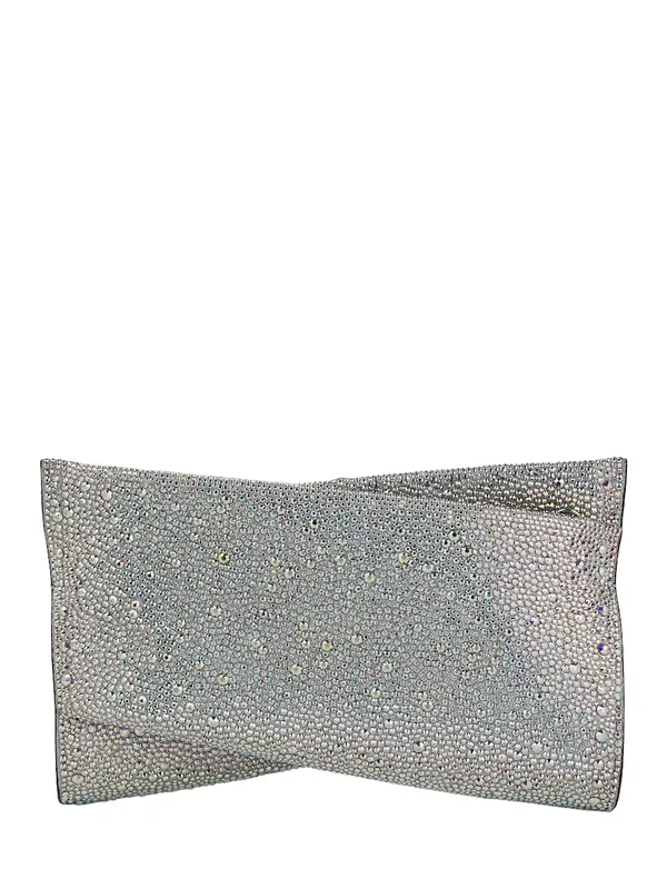 CHRISTIAN LOUBOUTIN Loubitwist Small Crystal-embellished Clutch - Purple