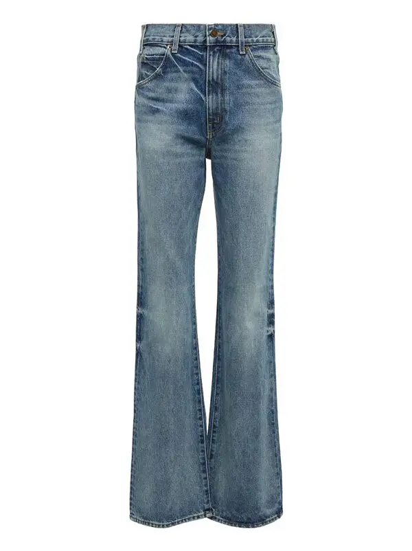 NILI LOTAN Joan High-rise Straight Jeans - Blue