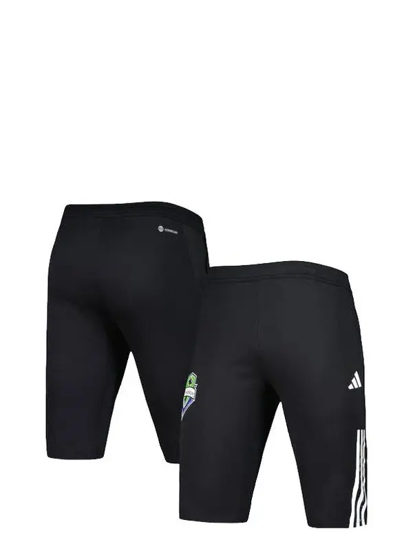 Adidas Seattle Sounders Fc 2023 On-field Training Aeroready Half Pants - Black