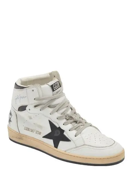 GOLDEN GOOSE Sky-star High-top Sneakers - White/ Black 10283