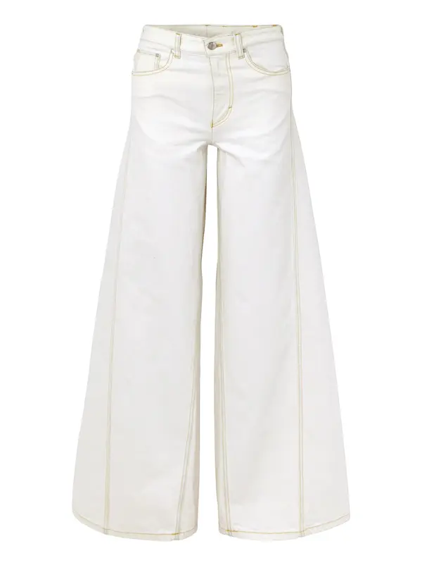 Moncler Alicia Keys High-rise Wide-leg Jeans - White