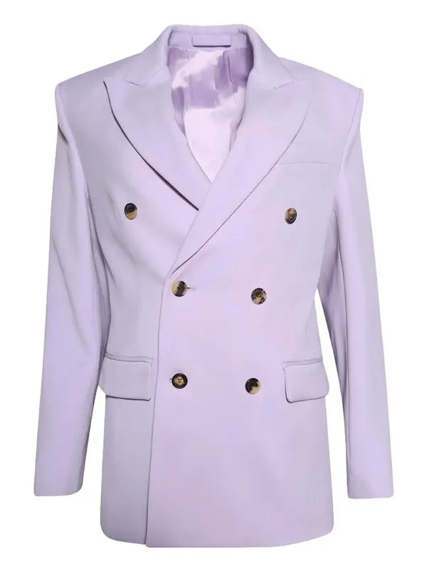 Wardrobe.NYC Double-breasted Blazer - Purple