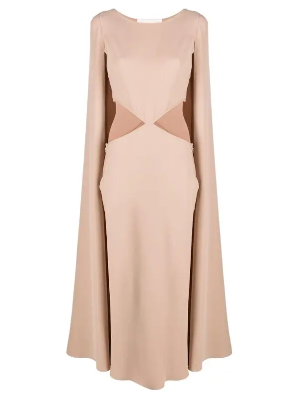 Valentino Garavani Cut-out Detail Cape Dress - Pink