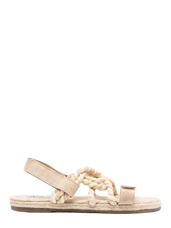 Manebí Braided Flat Sandals - Neutrals