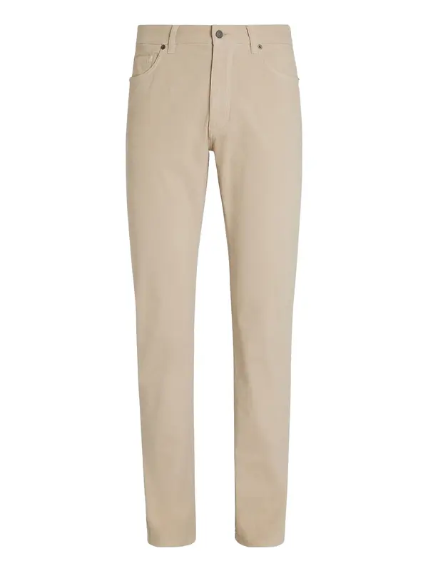 Zegna Slim-fit Gabardine Weave Jeans - Neutrals