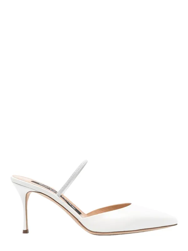 SERGIO ROSSI Godiva 75mm Mules - White
