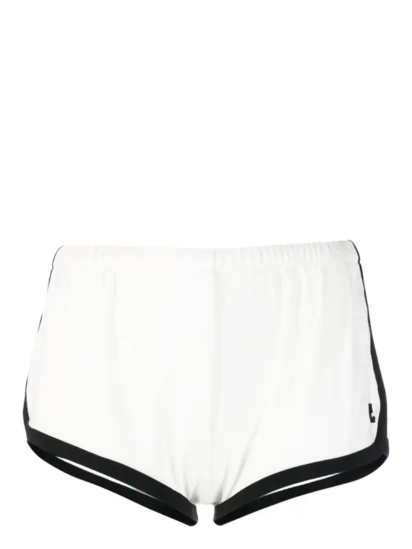 COURREGES Contrasting-trim Logo Shorts - White