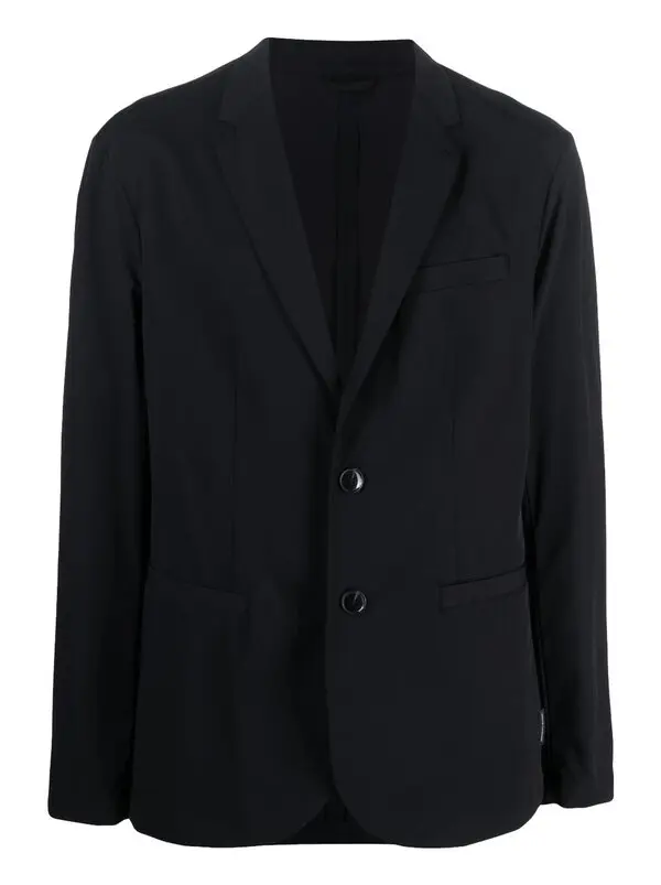 Armani Exchange Buttoned-up Single-breasted Blazer - Blue