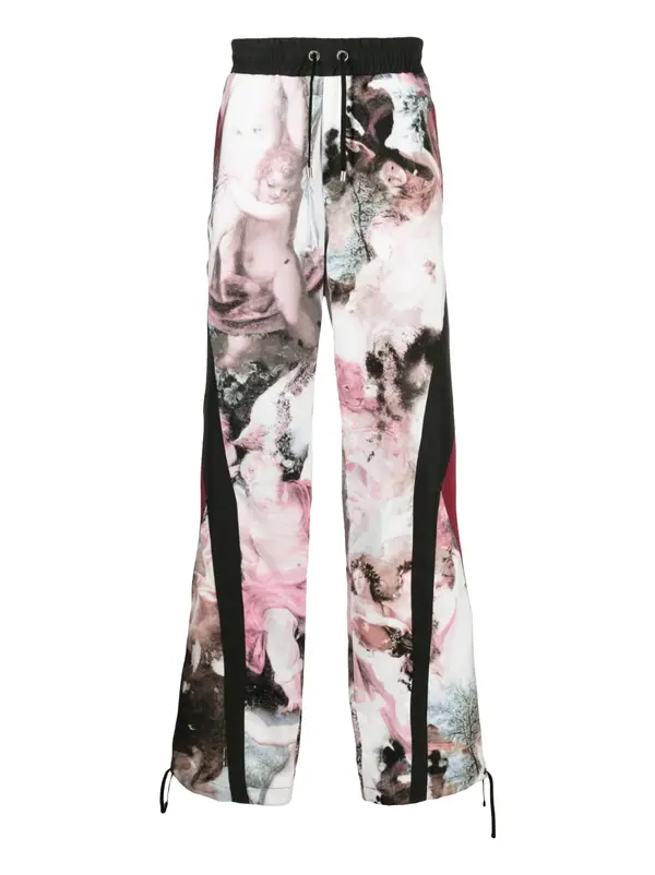Balmain Graphic Print Track Pants - Black