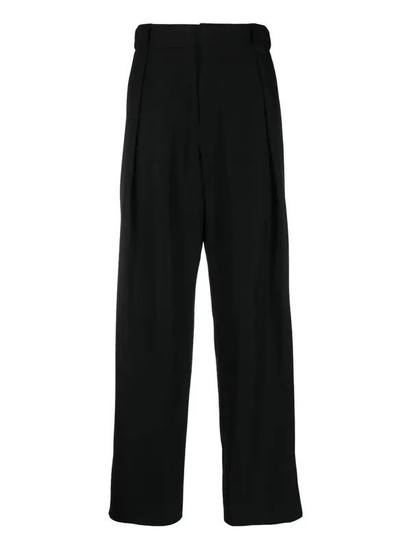 Balmain Wide-leg Tailored Trousers - Black
