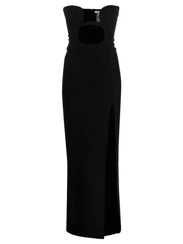 NENSI DOJAKA Cut-out Detail Strapless Dress - Black