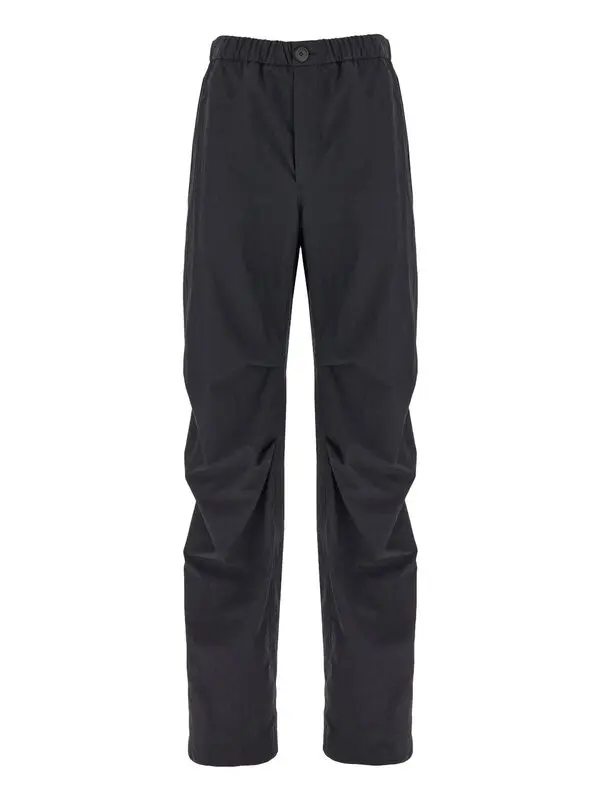 FERRAGAMO Logo Plaque Trousers - Black