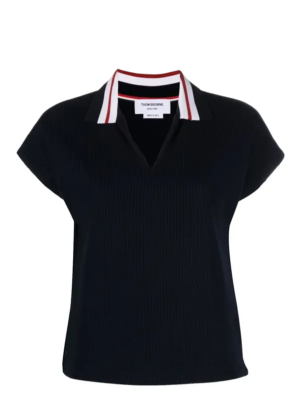 Thom Browne Cricket Stripe Polo - Blue