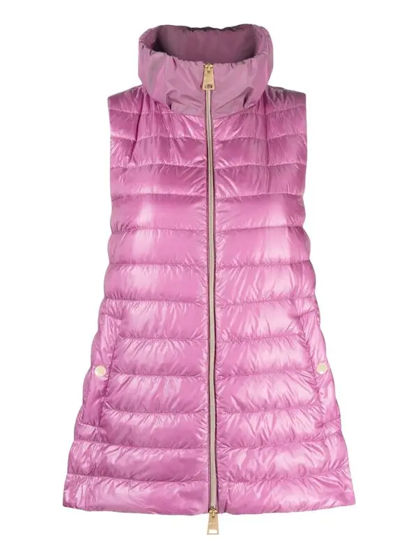 Herno Padded Zip-up Gilet - Pink