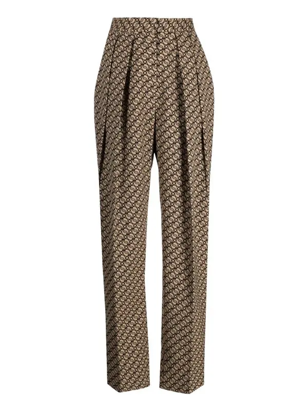 Stella McCartney Monogram Jacquard Trousers - Brown