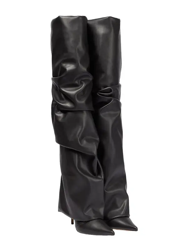 Alexandre Vauthier Grizzly Pointed Toe High Heel Boots - Black