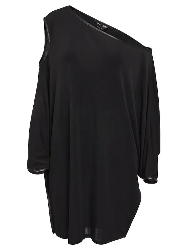 TOM FORD Draped Crêpe Jersey Minidress - Pink