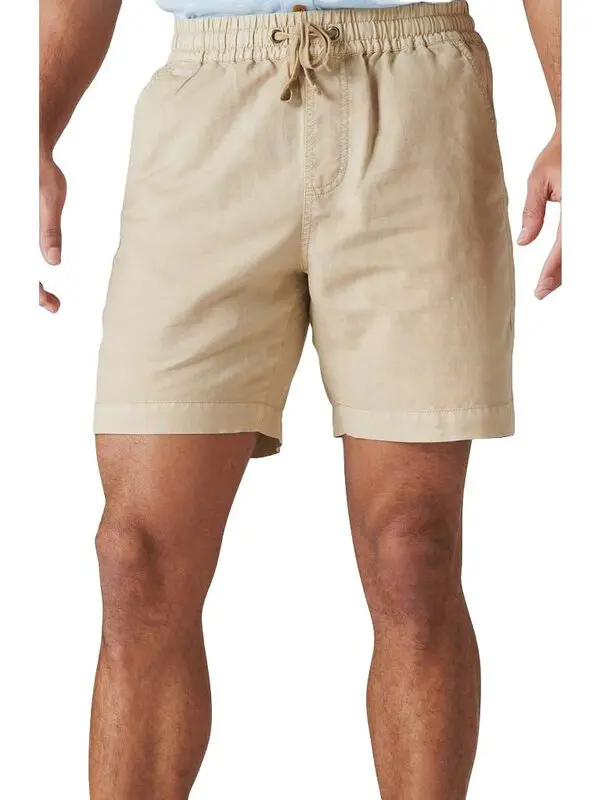 Lucky Brand Cotton & Linen Short - Aluminum