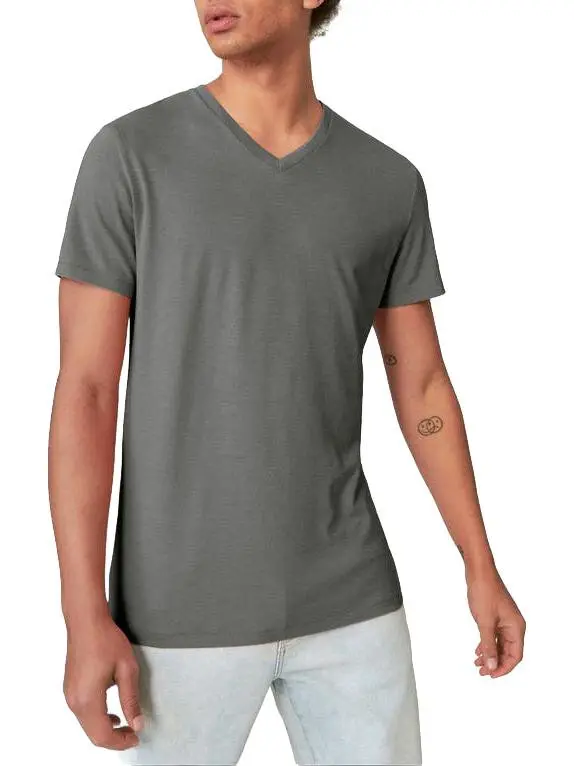 Lucky Brand Venice V-neck Burnout T-shirt - Jet Black