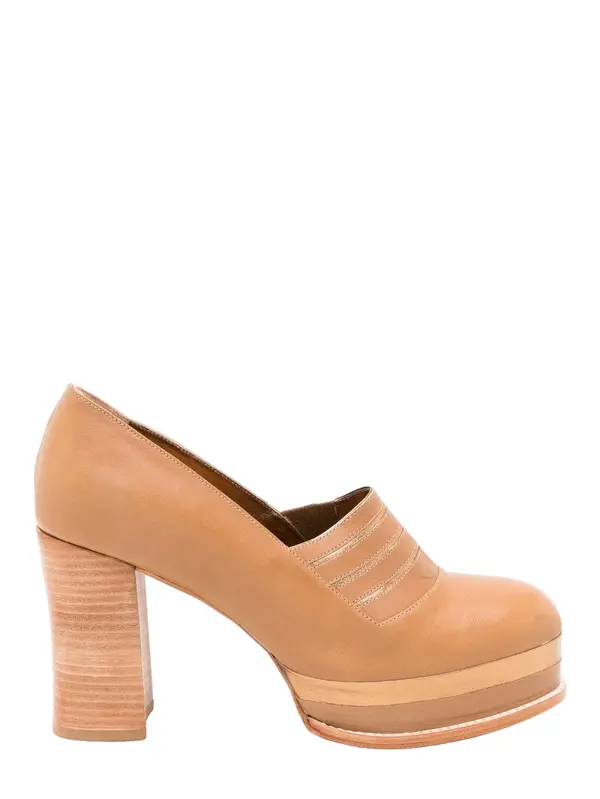 STUDIO CHOFAKIAN 95mm Mapelli Pumps - Brown