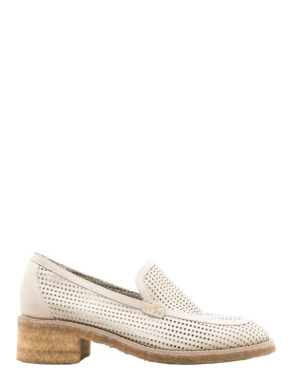 STUDIO CHOFAKIAN Ronnie Perforated Oxford Shoes - Neutrals