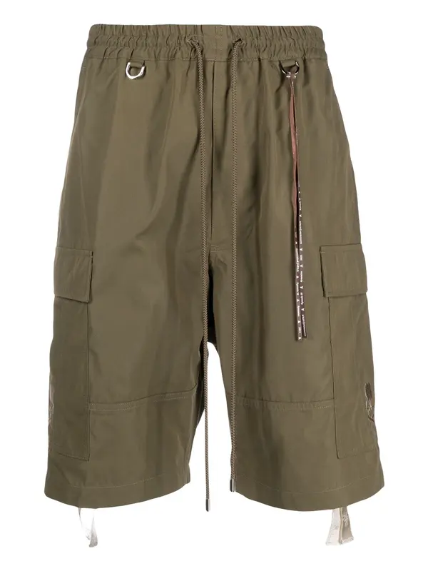 MASTERMIND WORLD Drawstring-waist Cargo Shorts - Green