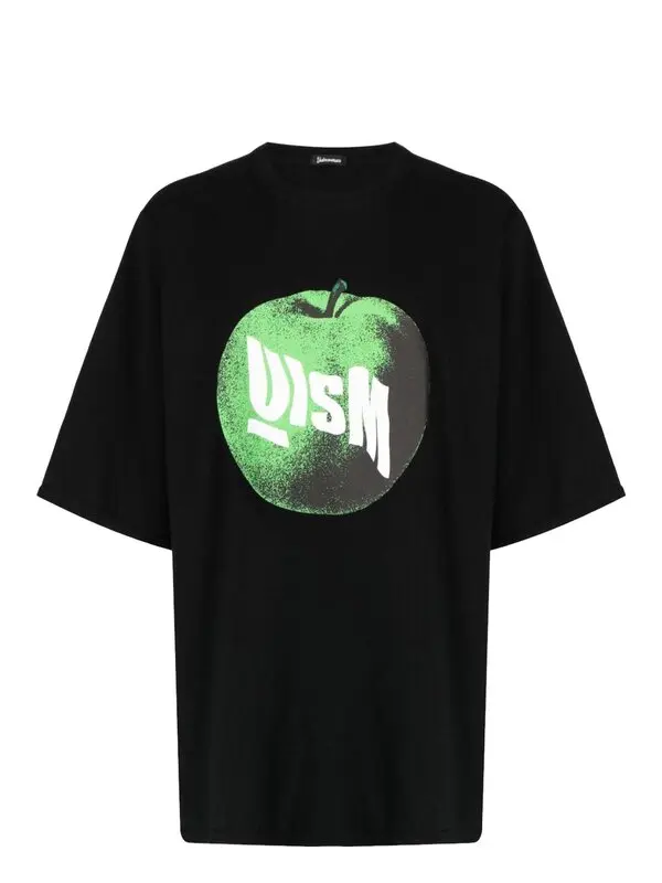 UNDERCOVERISM Apple-print Cotton T-shirt - Black