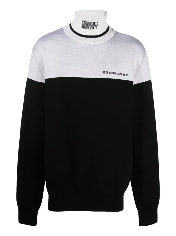 VTMNTS Numbered Roll-neck Jumper - Black