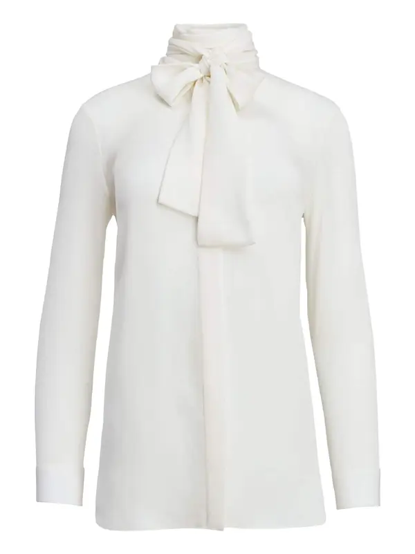 Khaite Tash Scarf-detail Blouse - White