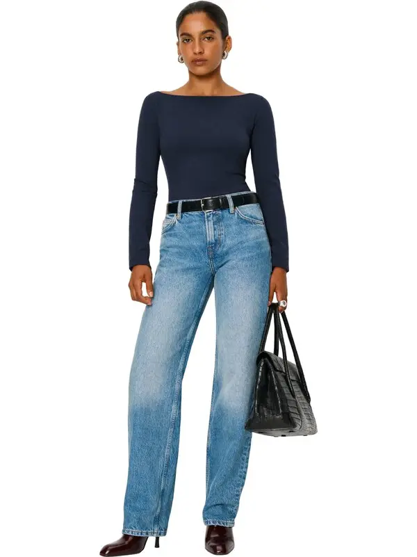 REFORMATION Wiley Knit Top - Blue