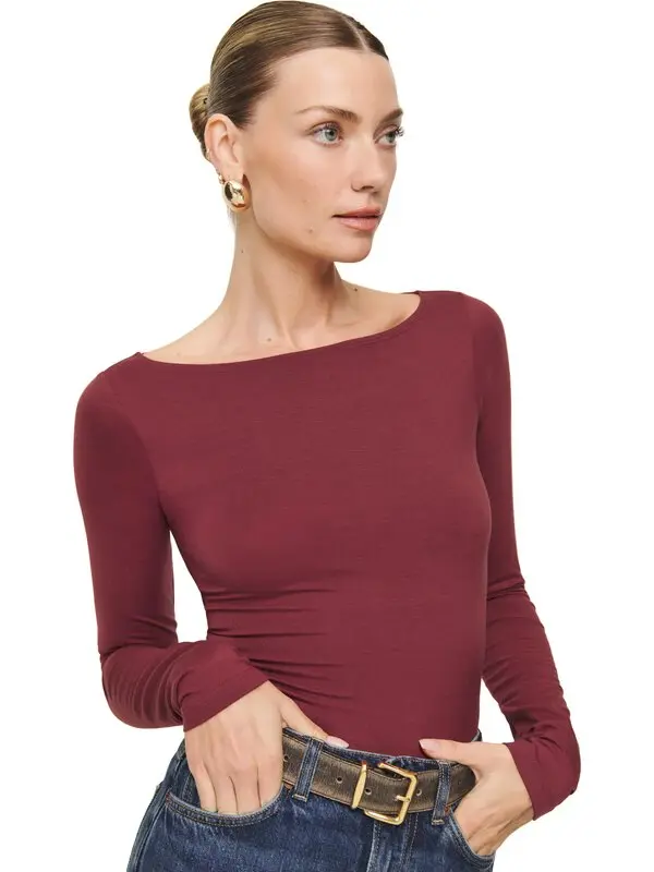 REFORMATION Wiley Knit Top - Red