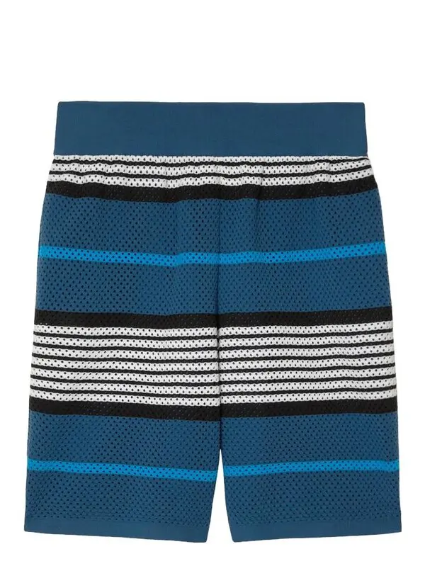 Burberry Knit Striped Shorts - Rich Navy