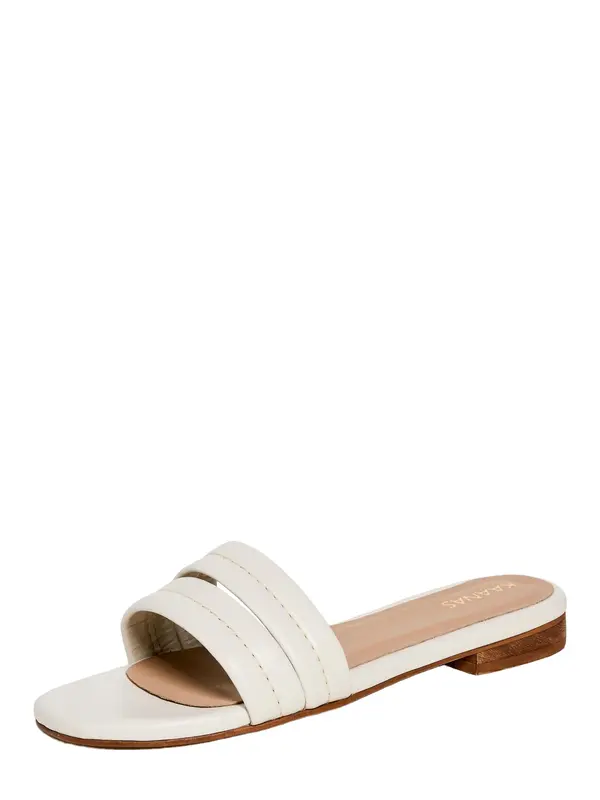 Kaanas Maya Chunky Band Sandals - Ivory