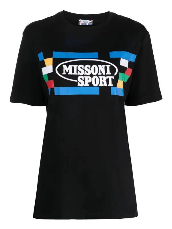 Missoni Logo Print T-shirt - Black