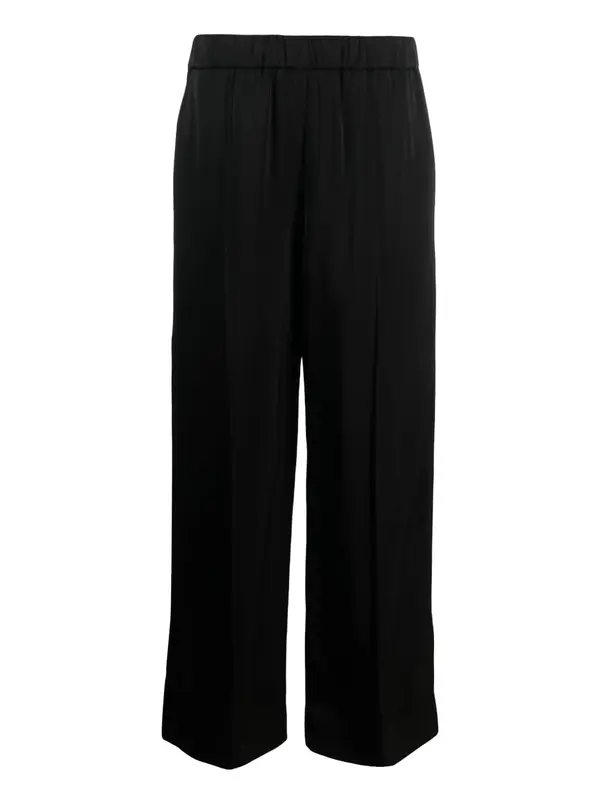 JIL SANDER Elasticated-waist Wide-leg Trousers - Black