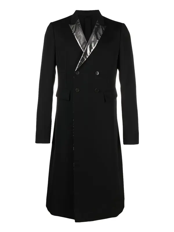 SAPIO Double-breasted Coat - Black