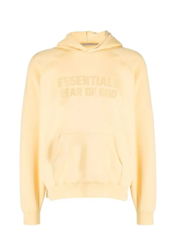Fear Of God Essentials Logo-print Hoodie - Yellow