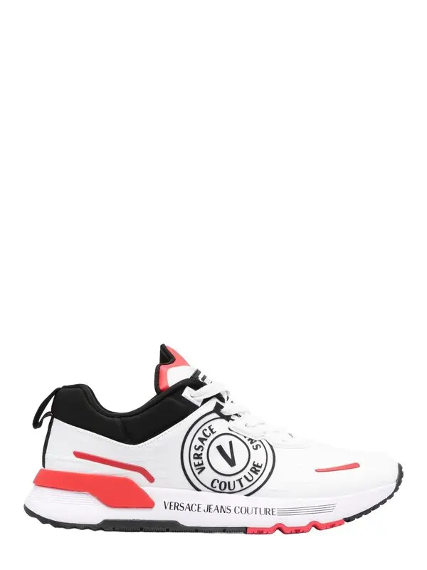 Versace V Emblem Lace-up Sneakers - White