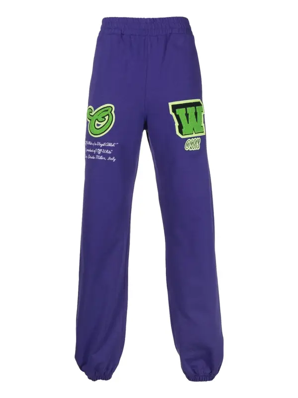 Off-White Logo-patch Track Pants - Purple