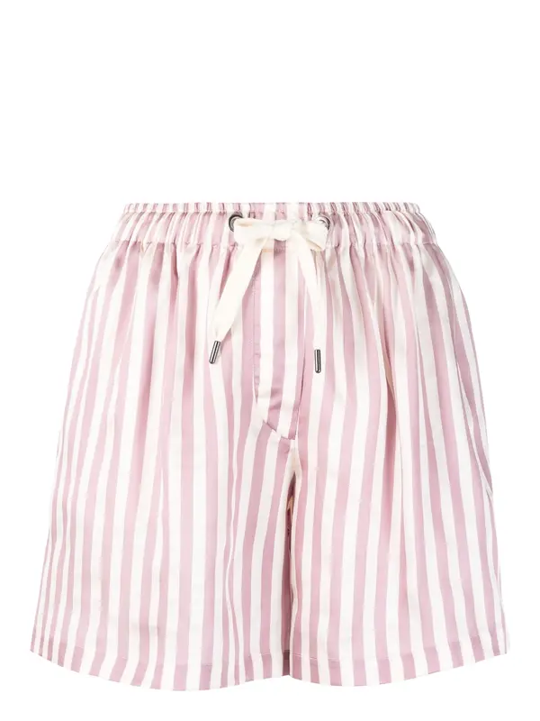 Brunello Cucinelli Striped Mini Shorts - Pink